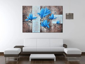 Gario Ručně malovaný obraz Nádherná modrá magnolie Rozměry: 100 x 70 cm