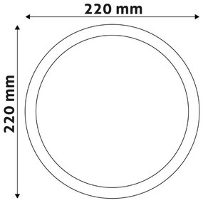 Prémiový přisazený LED panel 18W 1490lm, denní, kruhový, 3 roky