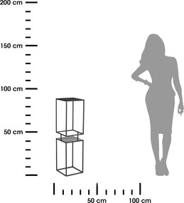 STOJAN NA KVĚTINÁČ BOX 87X24X24 CM ČERNÁ