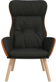 Relaxační křeslo černé textil a PVC 341307