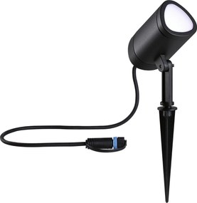 P 94849 Plug & Shine LED bodové zahradní světlo Smart Home Zigbee Shira IP65 RGBW+ 6,5W antracit - PAULMANN