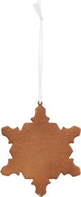 Závěsná dekorace perníková vločka Frosted Ginger - 9*1*10 cm