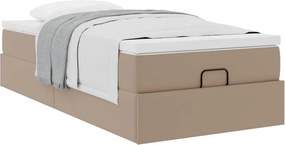 Osmanský rám postele s matrací cappuccino 90x200cm umělá kůže 3311020
