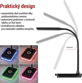 Stolní LED lampa KYLE s USB černá