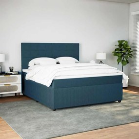 Box spring postel s matrací modrá 180 x 200 cm samet 3294710