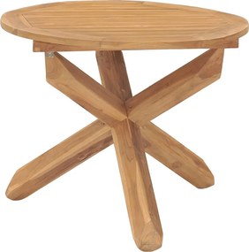 vidaXL Zahradní jídelní stůl Ø 90 x 75 cm masivní teakové dřevo [316168]