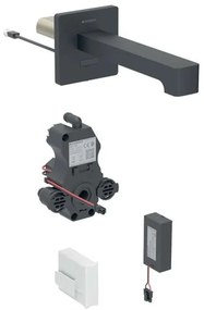 Geberit Brenta - Elektronický umyvadlový ventil pod omítku, pro studenou vodu, bateriové napájení, easy to clean, matná černá 116.273.14.1