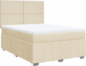 Box spring postel s matrací krémová 140x200 cm textil 3291689