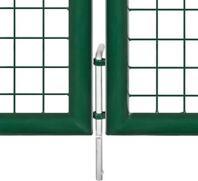Pletivá zahradní branka zelená 500 x 125 cm pozinkovaná ocel 154540