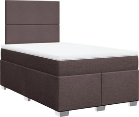 Box spring postel s matrací tmavě hnědá 120x190 cm textil 3290423