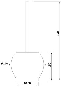Sapho, WC štětka na postavení, broušený nerez, GA1311