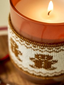 Sinsay - Vánoční vonná svíčka s návlekem se zázvorkovými panáčky Gingerbread Cookies - béžová