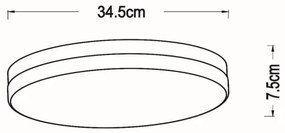 Lucide 79111/36/31 - LED Koupelnové svítidlo BISKIT LED/24W/230V IP44 bílá