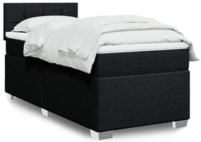 Box spring postel s matrací černá 80 x 200 cm textil 3288017