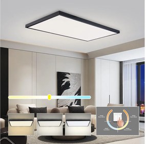 Brilagi -LED Koupelnové stropní svítidlo FRAME LED/96W/230V 120x60 cm IP44 černá