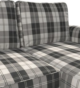 Potah na pohovku IKEA Backabro rozkládací se šezlongem barva černá látka pletený vzor, vzorované