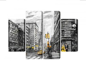 Vícedílný obraz Pohled Na Ulici V New Yorku Nedostatek Nedostatek Plátno Canvas 200x150