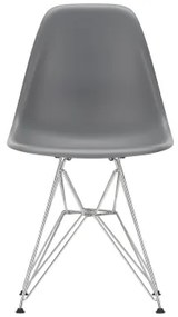 Eames Plastic Chair DSR chrom grafitová černé na tvrdou podlahu Vitra