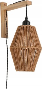 Stylová nástěnná lampa s ozdobným provázkem ve stylu Boho, přírodní