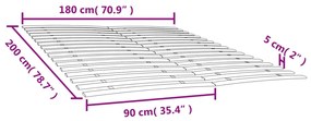 Lamelové rošty postele s 34 lamelami 2 ks 90 x 200 cm - Default Title