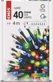 Vánoční osvětlení EMOS D4AM01 ZY0811T 40LED řetěz 4m multicolor s časovačem