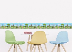 Dětská samolepící bordura na zeď Zvířata | 5 m x 13.8 cm | DWBD8011