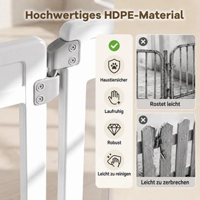 Costway Skládací ohradník pro psy z HDPE s 12 panely a uzamykatelnými dvířky