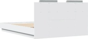 Rám postele s čelem bílý 150 x 200 cm kompozitní dřevo 3209912