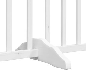 Zábrana pro psy s dvířky skládací 6 panelů bílá 480 cm topol 3155733