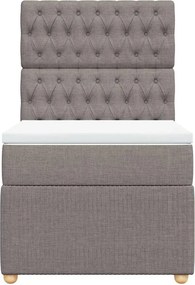 Box spring postel s matrací taupe 90x200 cm textil 3294250