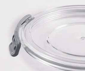 dóza na potraviny, krabička, 0,3 l, s víkem, kulatá, plast, průhledná, Dekorino DP20260001