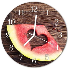Nástenné skleněné hodiny vodní meloun fi 30 cm