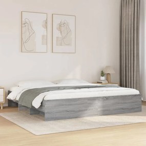 Rám postele bez matrace Grey Sonoma 180x200cm kompozitní dřevo 3295637