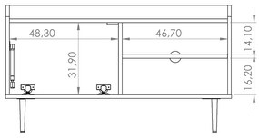 VASINA | TV stolek | VS-07 | RTV100 | 100 cm | dub brandy castello