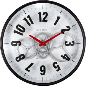 Nástěnné hodiny Modern Gear Clock bílé