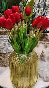 Kytice 7ks červených realistických tulipánů Tulips - 45cm