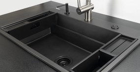Deante Magnetic, sada příslušenství ke kuchyňskému dřezu série Magnetic, černá matná, DEA-ZZMKN22K