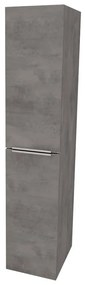 Mereo Mailo, koupelnová skříňka vysoká 170 cm, chrom madlo, Multidecor, Beton tmavě šedý CN594LPBET2