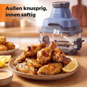 Costway Přenosná vzduchová fritéza 6-in-1 Fritování a pečení na vzduchu 4 L