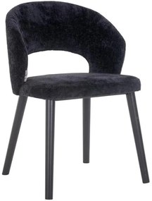OnaDnes -20% Černá čalouněná jídelní židle Richmond Savoy