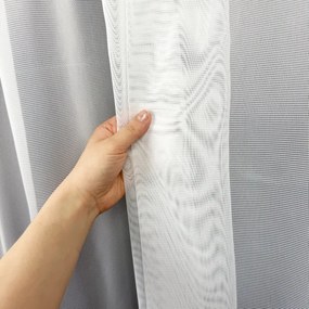 Voálová záclona s olůvkem bílá metraž Ervi 40760
