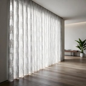 Voálová Luxusní vyšívaná záclona bílá Versailles Silver metráž Ervi 3634-12