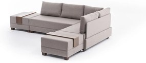 Designová rohová sedačka Ramesha 280 cm krémová - pravá