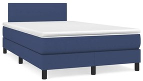 Box spring postel s matrací a LED modrá 120x190 cm textil 3270031