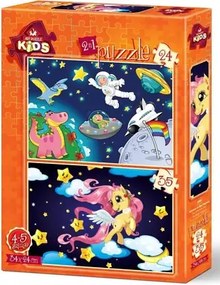 ART PUZZLE 4492 Puzzle Astronaut a Mládě Pegase / 24+35 dílků / od 4 l