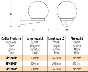 VELAMP Venkovní nástěnné světlo APOLUX SPH206P