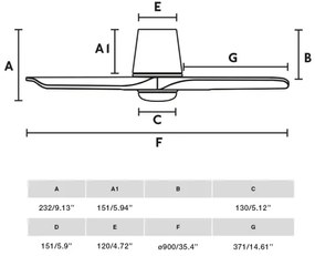 FARO 33826-1TW - LED Stm. str. vent. HEY TUB S LED/10W/230V bílá pr. 90 cm + DO