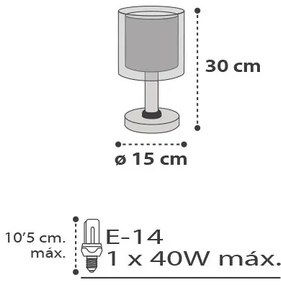 Dalber D-41411E - Dětská stolní lampička CLOUDS 1xE14/40W/230V