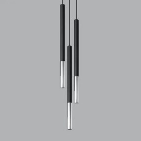 Sollux SL.0887 - Lustr na lanku MOSAIC 3xG9/12W/230V černá/chrom