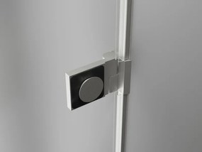 Mexen Lunar-B, výklopný sprchový kout levý 90 x 80 cm, 8mm čiré sklo, ocelový profil, 832-090-080-97-00-L